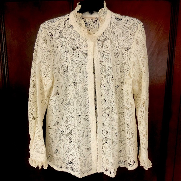 Soft Surroundings | Jackets & Coats | Soft Surroundings Cream Lace ...